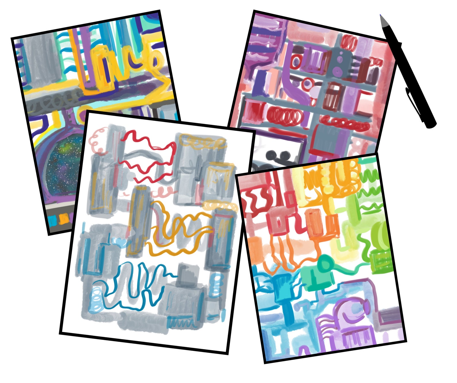 Printable Backwards Coloring Book Magic Machines Printable - Etsy