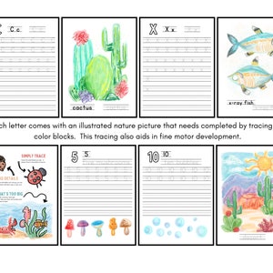 Printable Nature Tracing Activity Pages Nature Reverse Coloring Pages ...