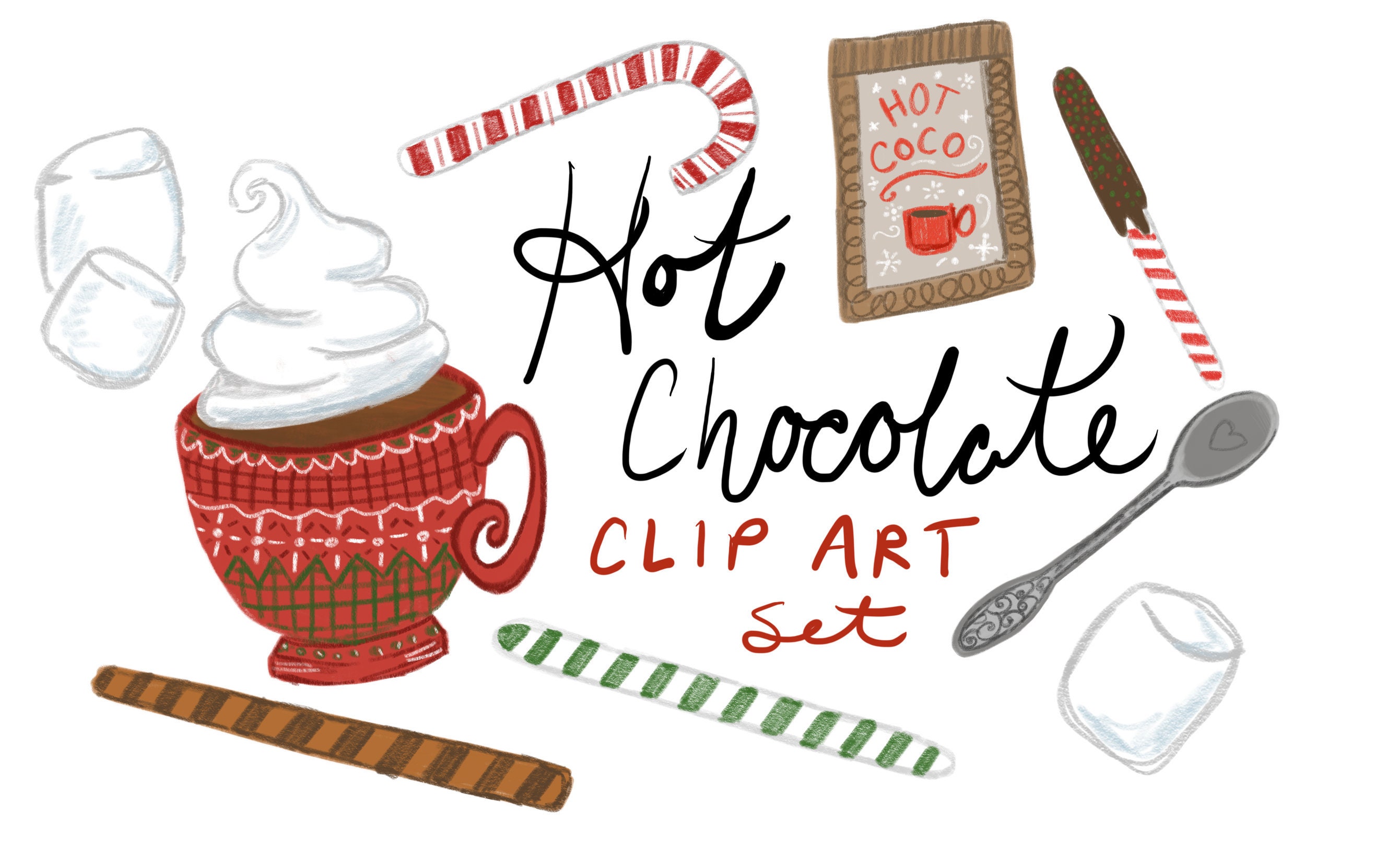 Hot Chocolate Christmas Clip Art