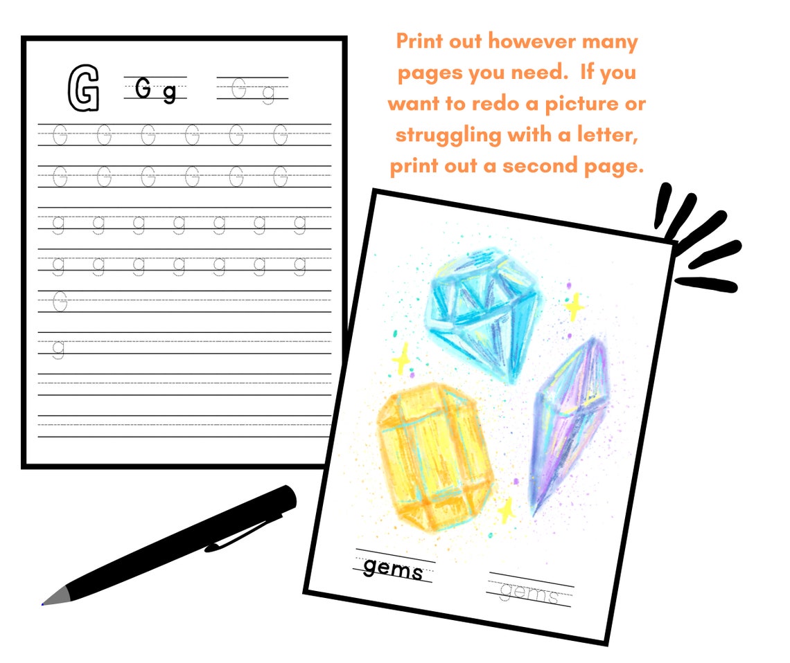 Printable Nature Tracing Activity Pages Nature Reverse - Etsy