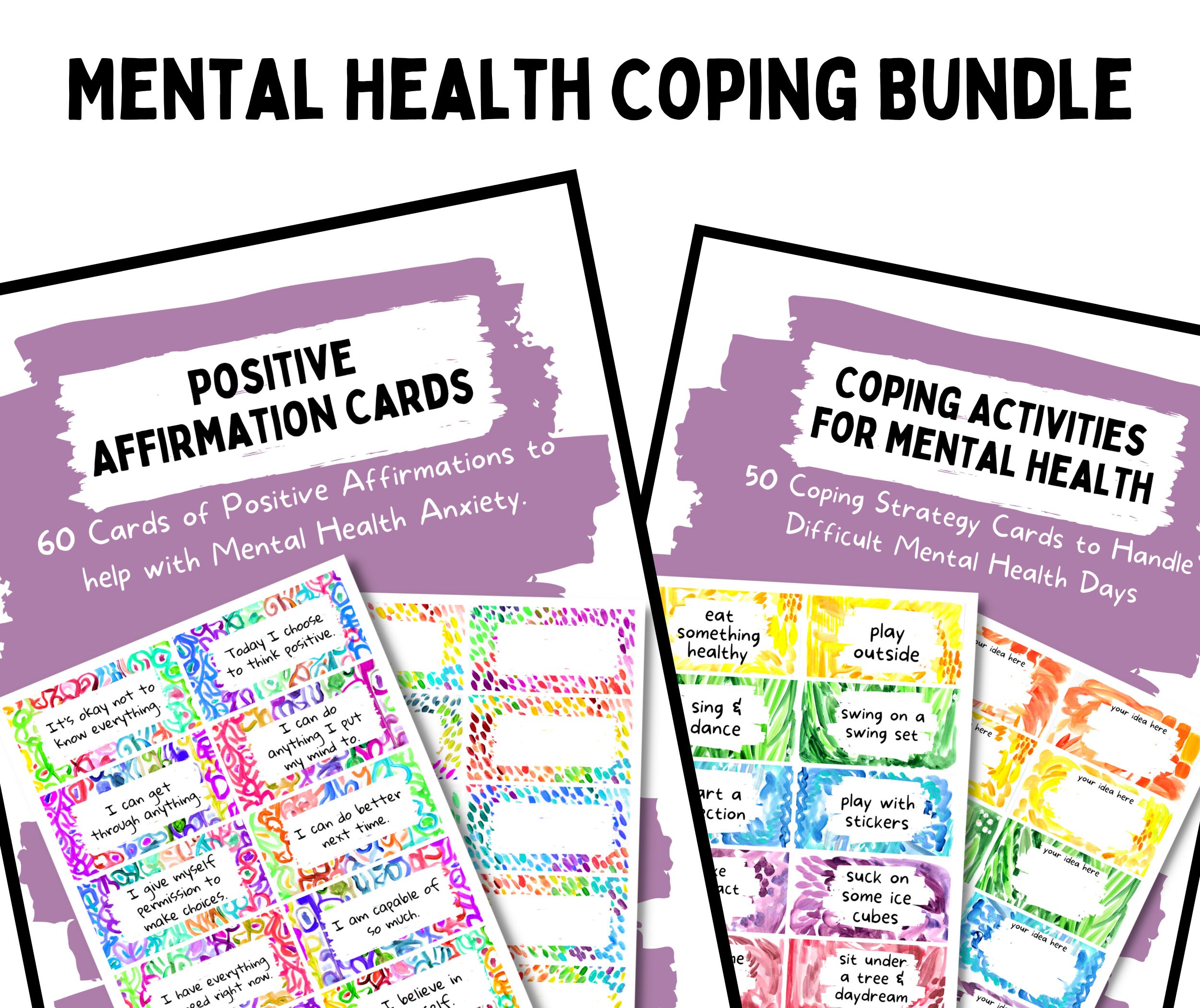 Printable Mental Health Coping Strategies and Positive Affirmations ...