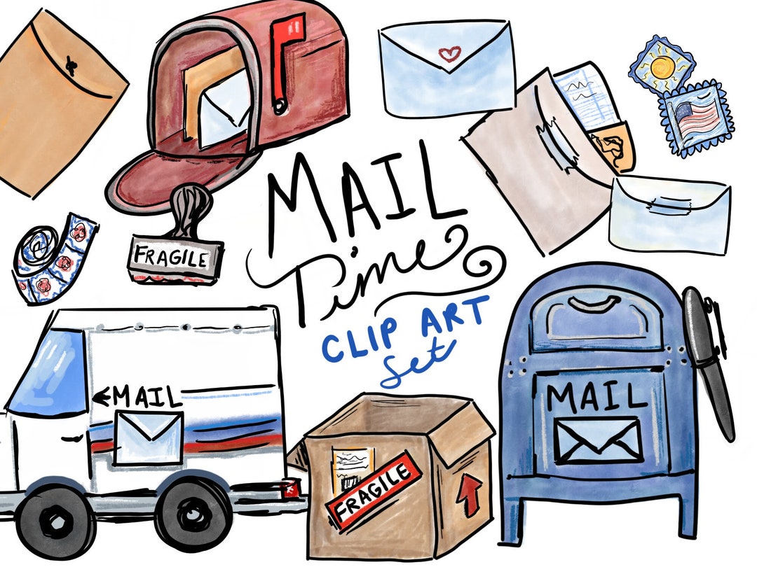 Mail Time Clip Art Commercial Use Mail Clip Art Pretend Play Mail Clip ...