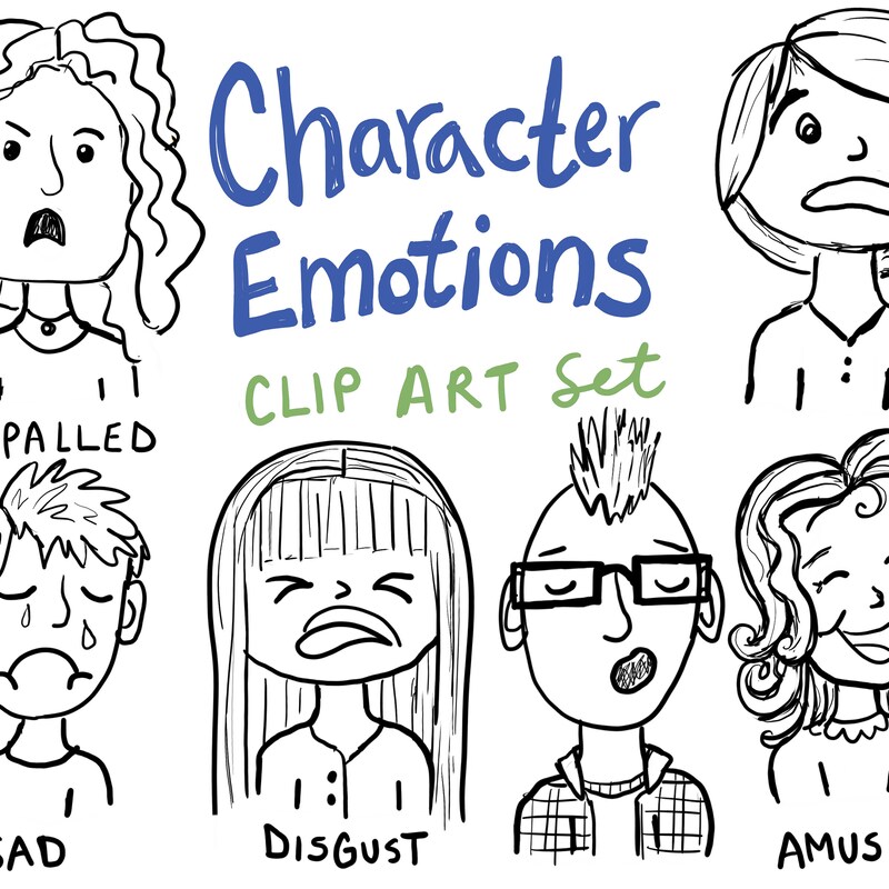 Emotions Clip Art - Etsy