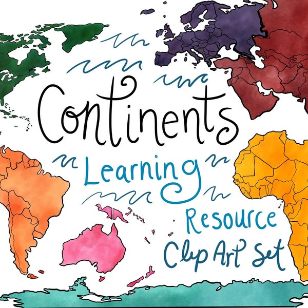 Continents - Etsy