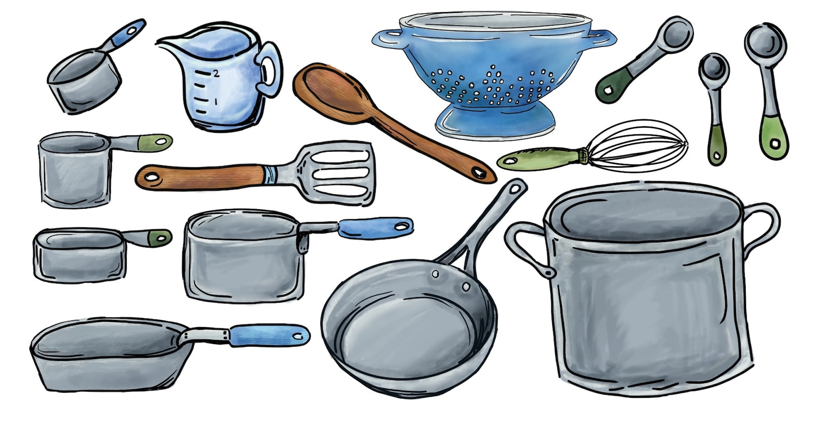 Cooking Utensils Clip Art Set Commercial Use Clip Art Set Cooking Clip ...