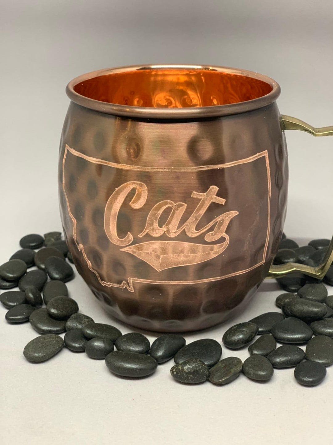 Engraved MSU Cats Copper Moscow Mule Mug - Montana State Gift - Etsy Italia