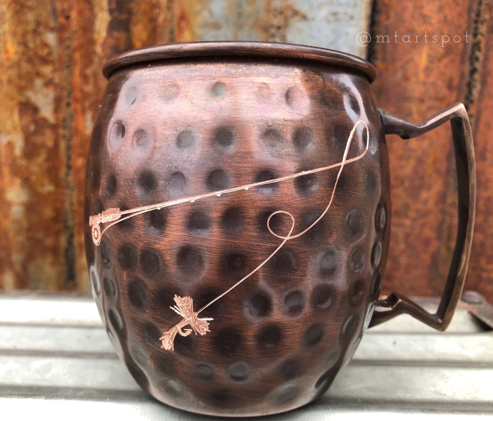 Fly Rod Moscow Mule Mug / Copper Mug / Fly Fishing Gift / | Etsy