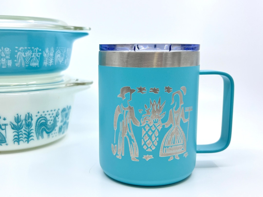 Amish Butterprint Inspired Coffee Mug: Personalized Hand Etched 12oz ...