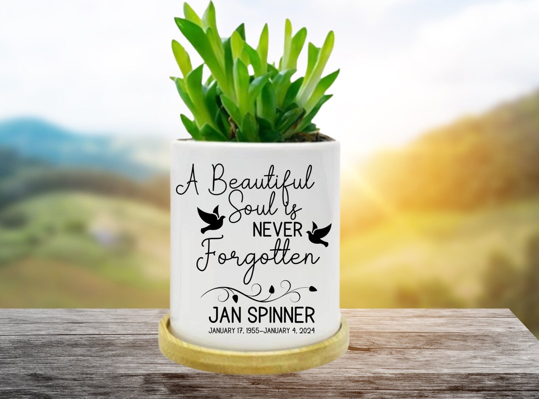 Personalized Planter Pot for Memorial, Memorial Planter, Sympathy Gift ...