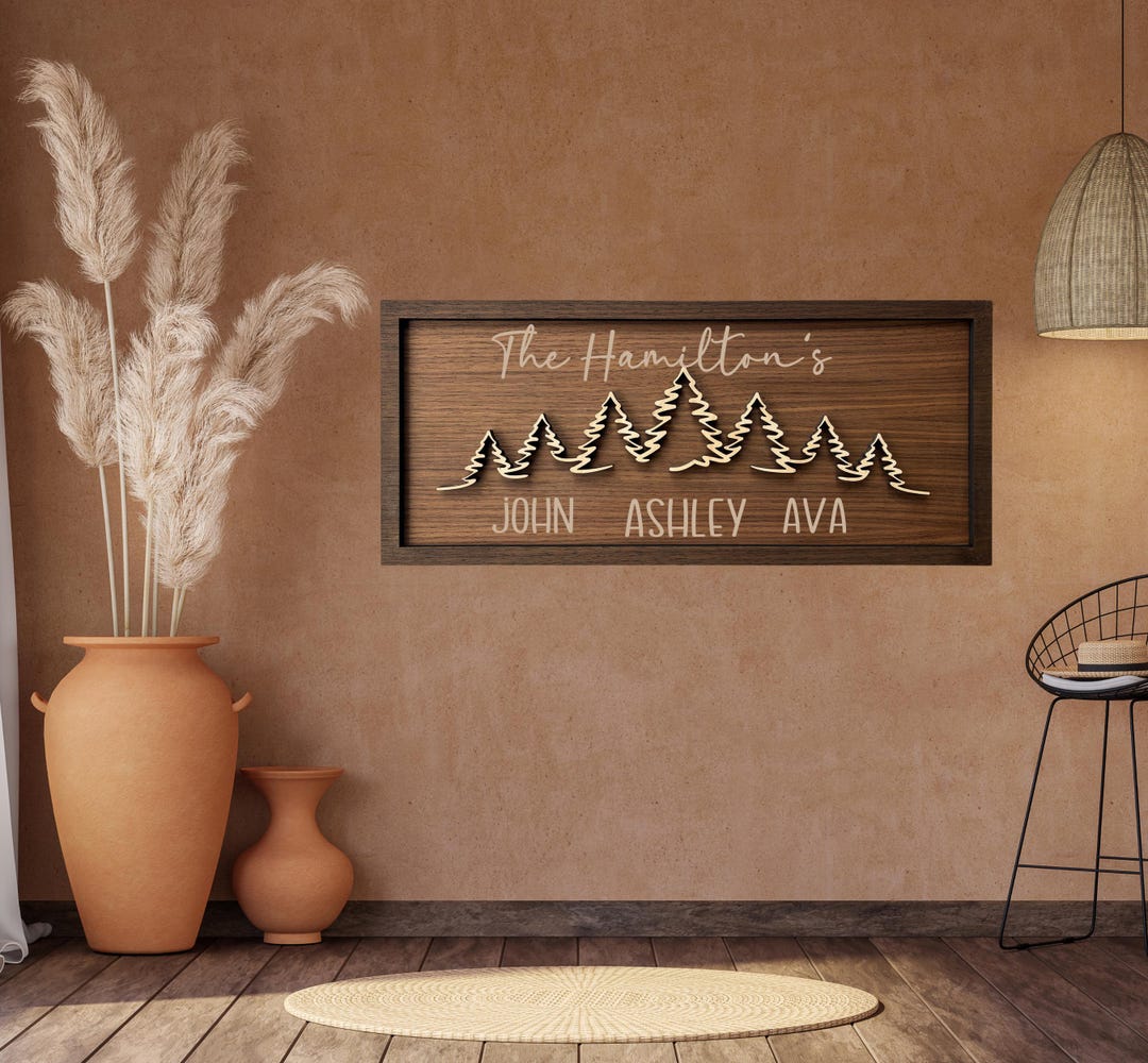 PERSONALIZED FAMILY SIGN, Personalized Family Wall Decor, Valentines ...