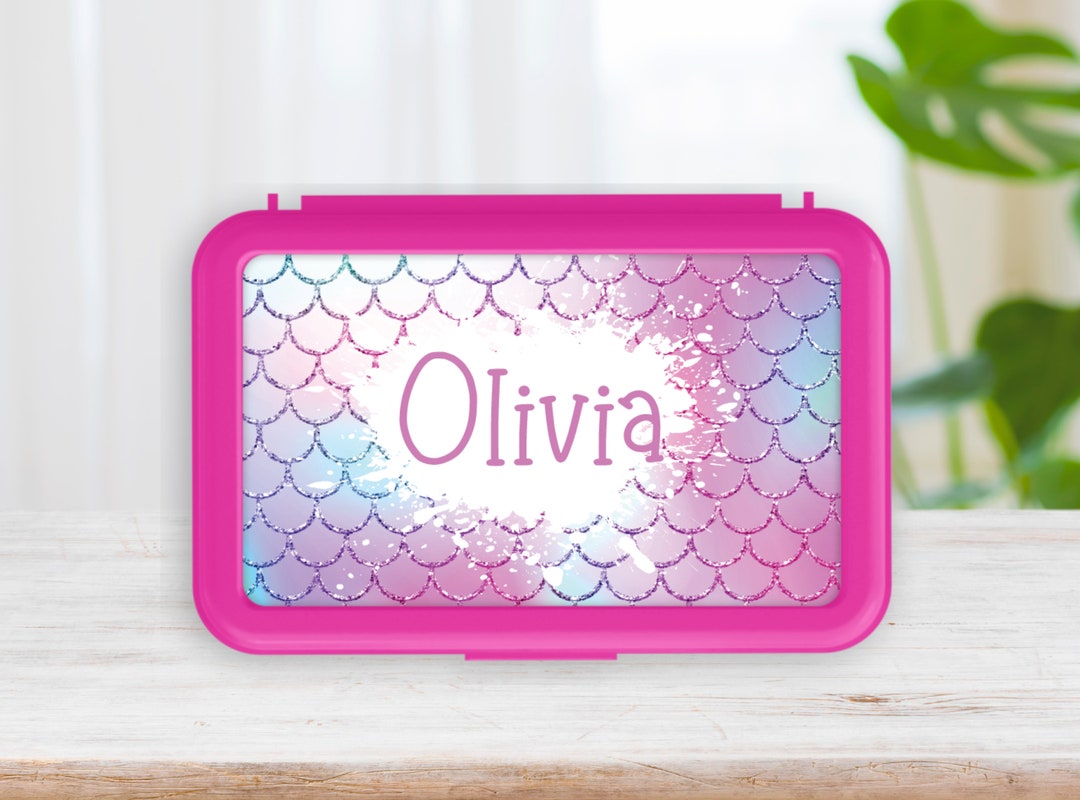 PENCIL BOX, Mermaid Kids Pencil Box, Kids School Supplies, Personalized ...