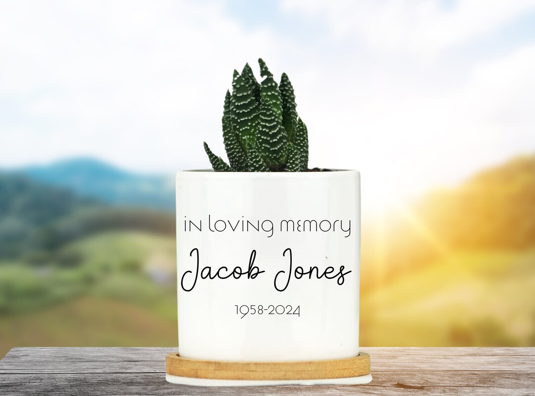 Personalized Planter Pot for Memorial, Memorial Planter, Sympathy Gift ...