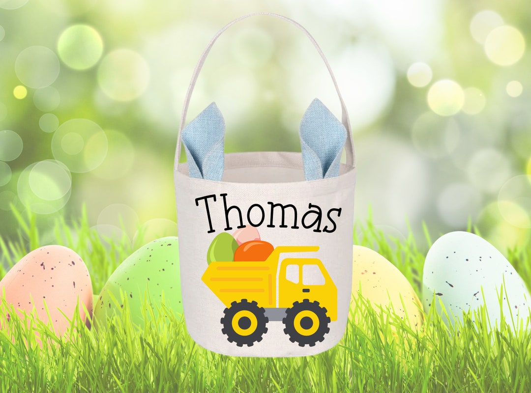 EASTER BASKET, Personalized Easter Dump Truck Basket, Easter Basket for ...