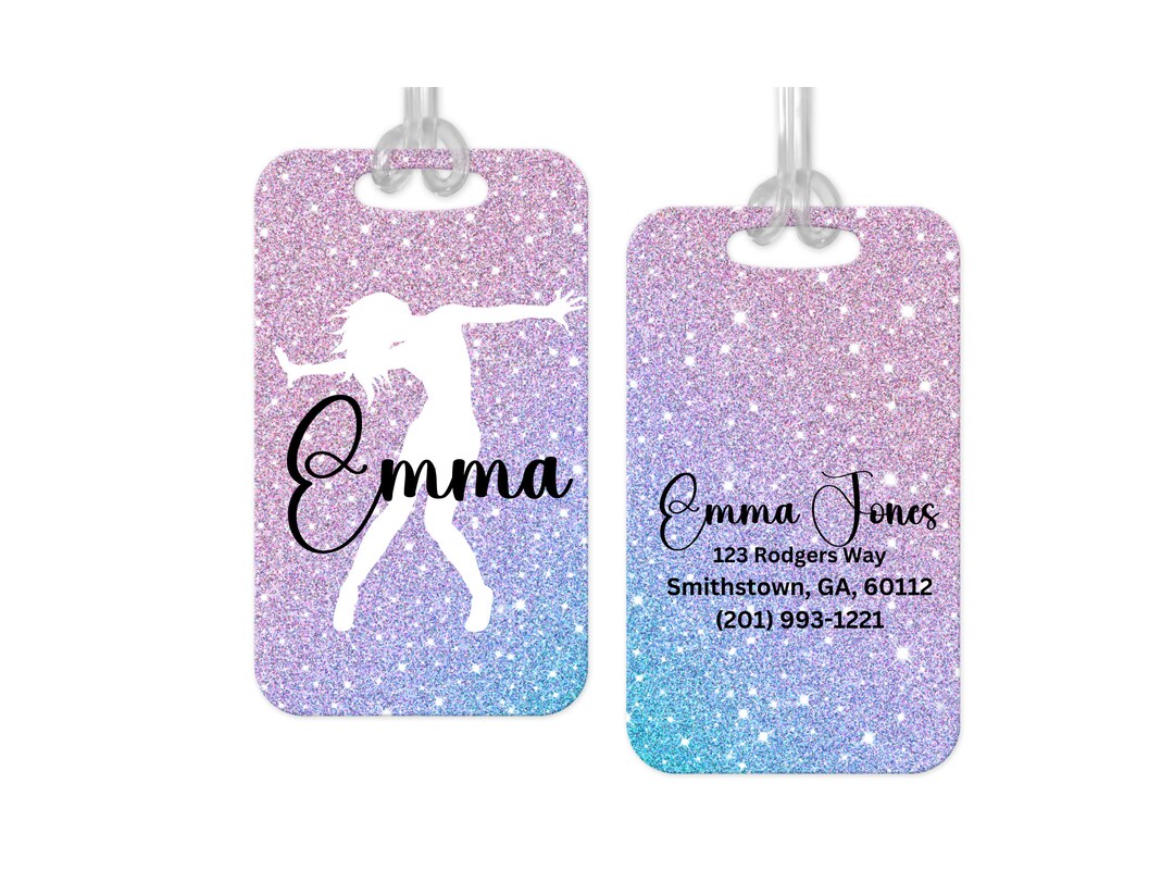 Dance Bag Tag, Personalized Dance Team Bag Tag, Girls Dance Team ...