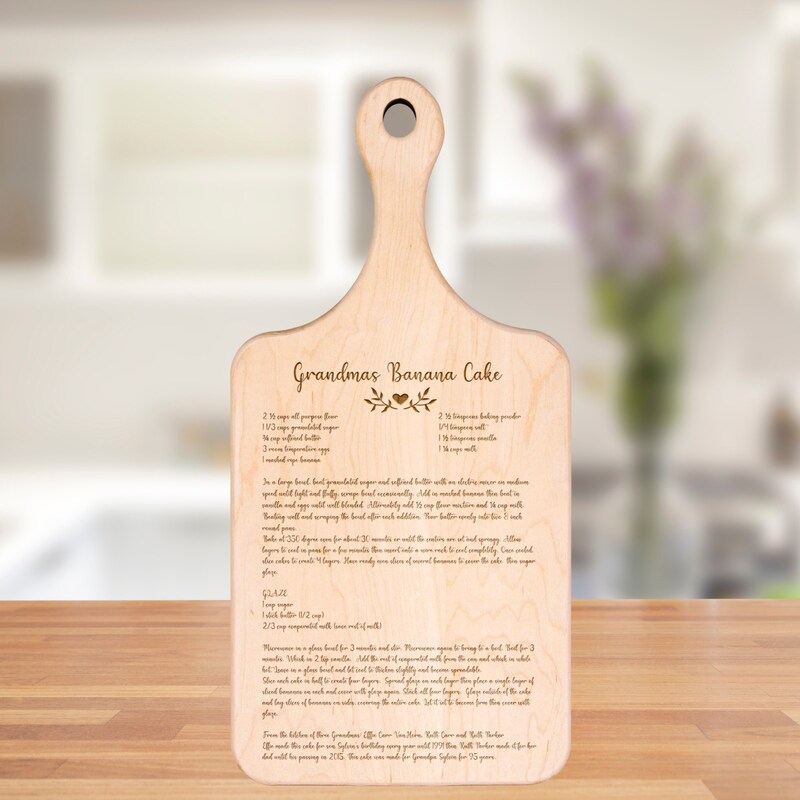 Recipe Cutting Board - Etsy