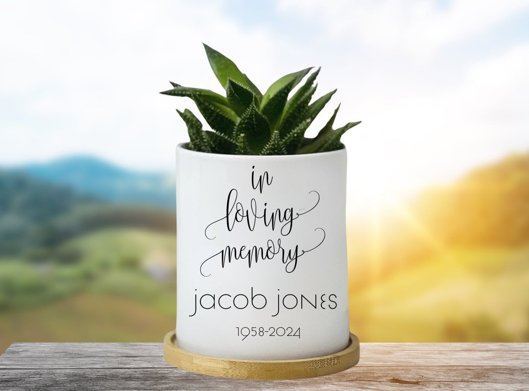 Personalized Planter Pot for Memorial, Memorial Planter, Sympathy Gift ...