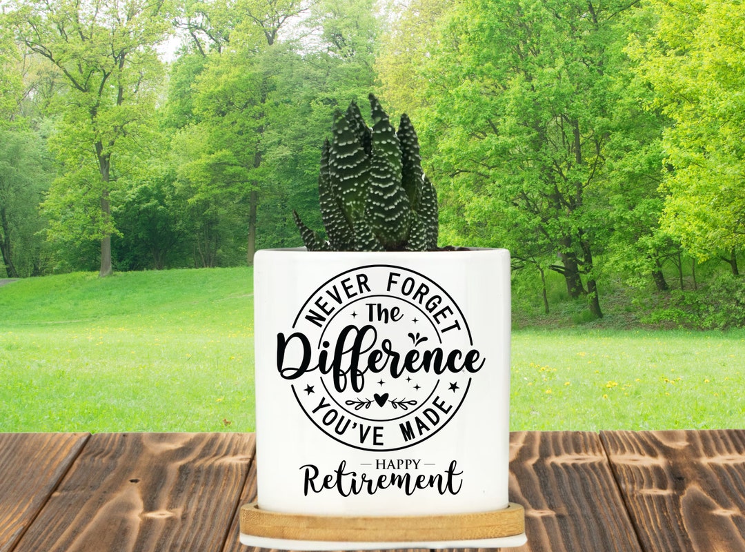 Personalized Retirement Gift, Planter Pots, Happy Retirement Gift for ...