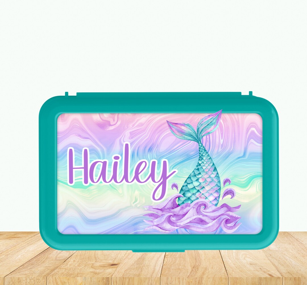 PENCIL BOX, Mermaid Kids Pencil Box, Kids School Supplies, Personalized ...