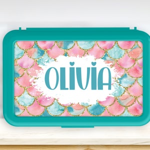 PENCIL BOX, Mermaid Kids Pencil Box, Kids School Supplies, Personalized ...