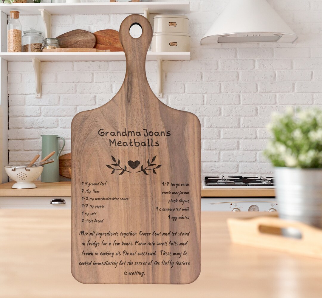Recipe Cutting Board, Customized Recipe Cutting Board, Handwritten ...