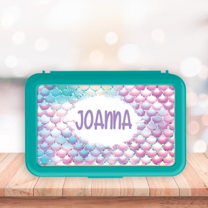 PENCIL BOX, Mermaid Kids Pencil Box, Kids School Supplies, Personalized ...