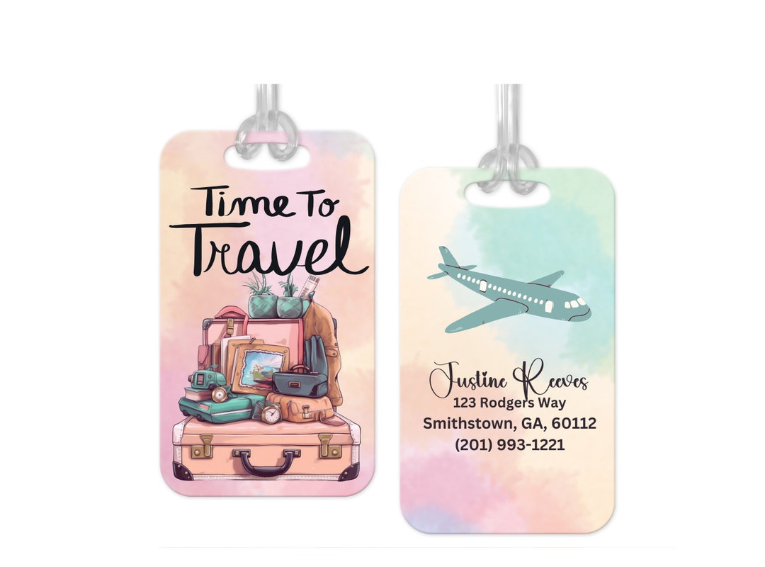 Personalized Luggage Tag, Personalized Vacation Tag, Travel Bag Tag ...