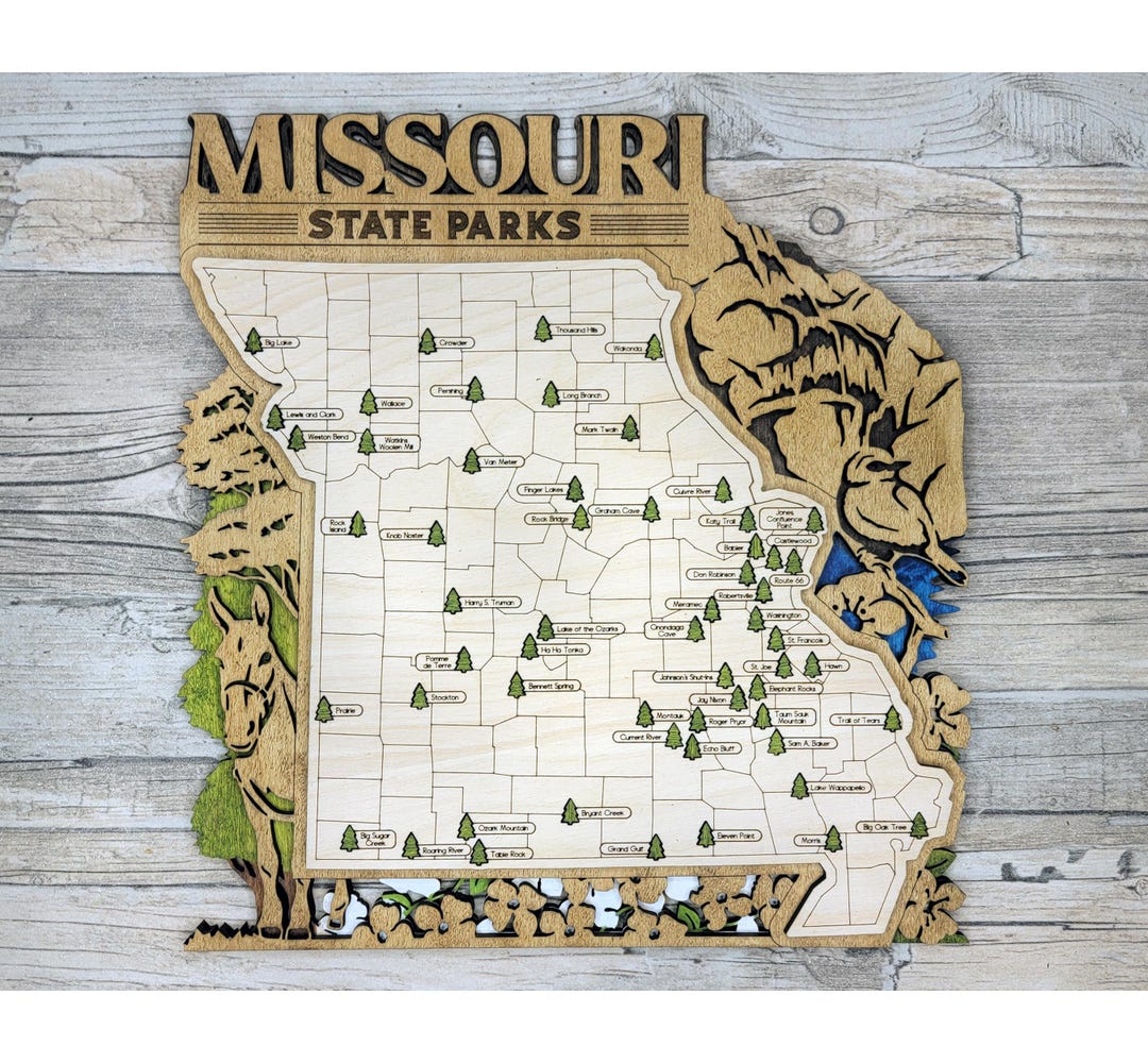 Personalized Missouri State Parks Map for Families – Wood Travel ...