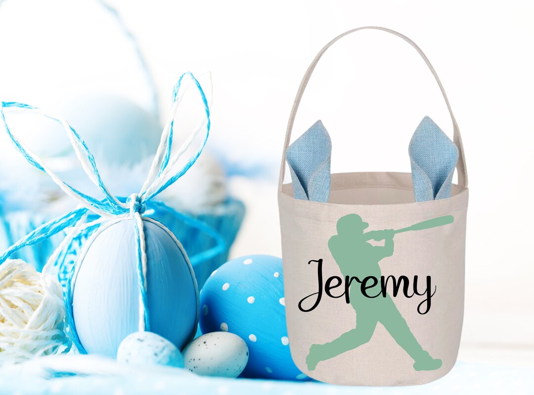 EASTER BASKET for Kids, Personalized Easter Baseball Basket, Easter ...