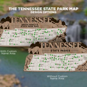 Personalized TENNESSEE State Parks Map for Families – Wood Travel ...