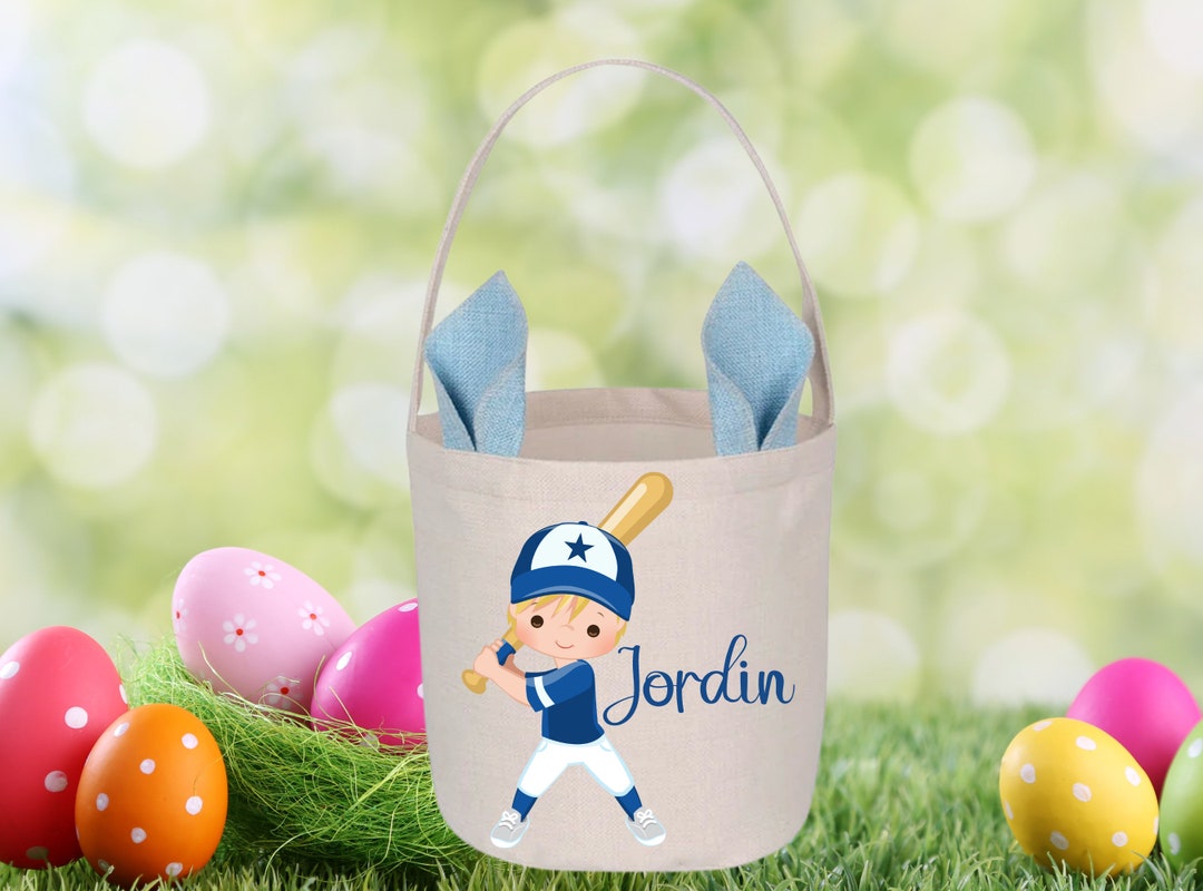 Baseball EASTER BASKET for Him,personalized Easter Baseball Basket ...
