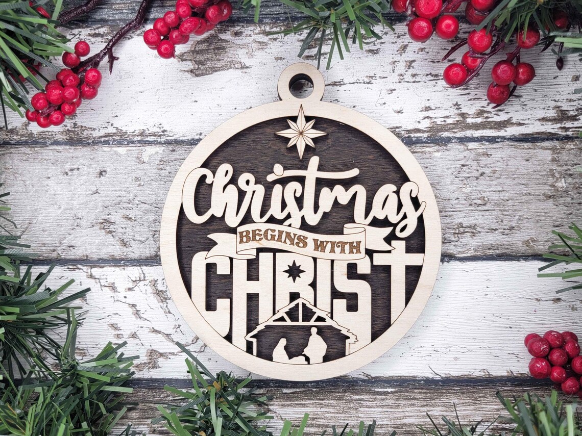 Laser Engraved Nativity Christmas Ornament, Faith Religious Gift - Etsy