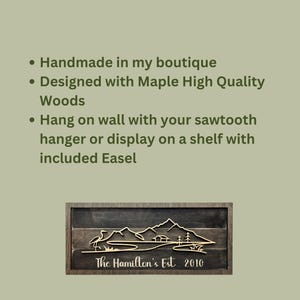 LAKE MOUNTAIN Personalized Sign, Custom Gift for Campers, Personalized ...