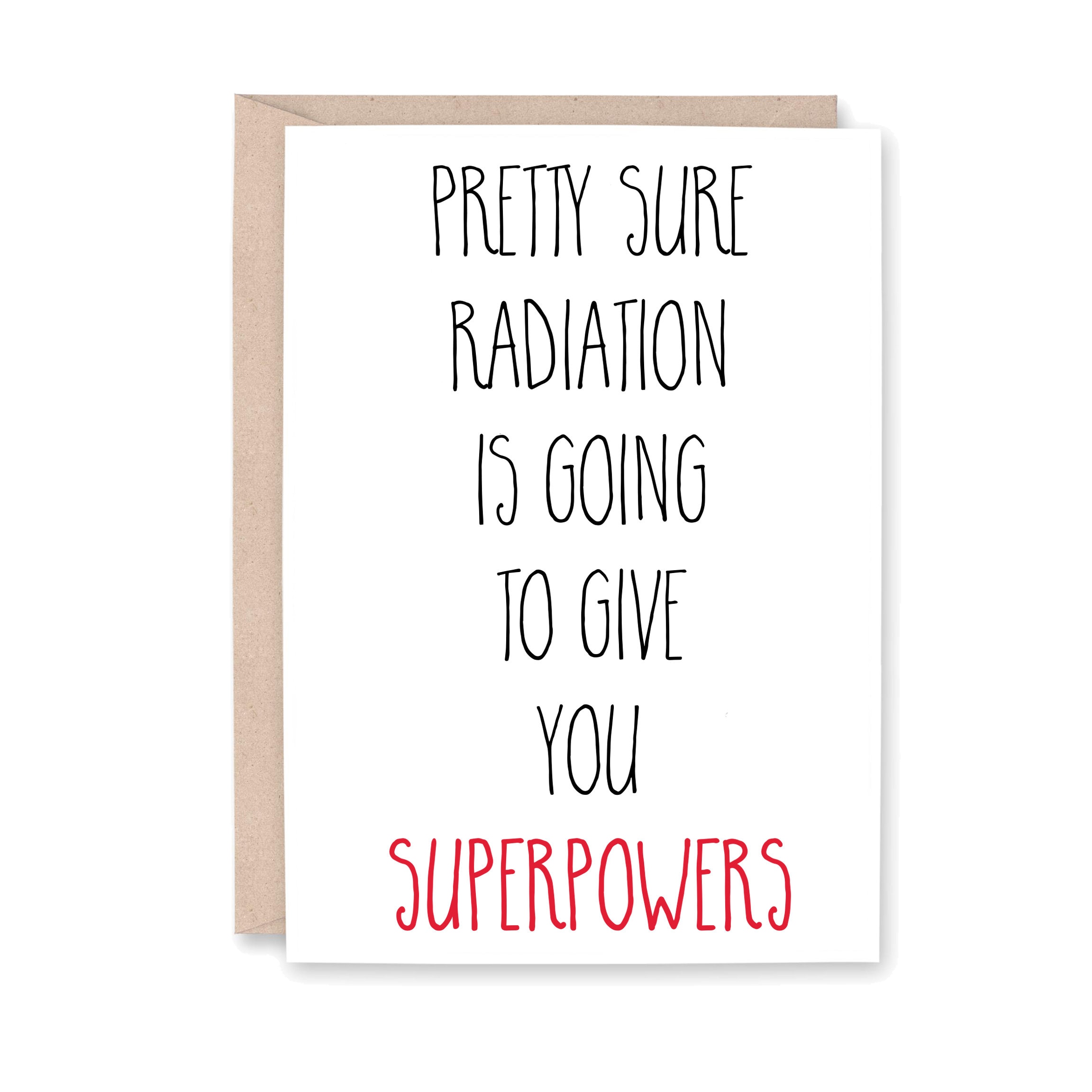 Radiation Superpowers Cancer Card Cancer Positivity Chemo Patient Gift ...