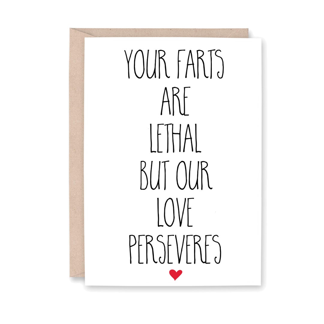 Funny Fart Card for Partner Card for Husband Wife Card, Card for ...