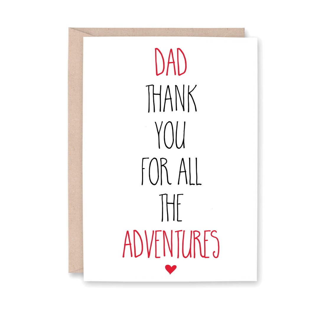 Father's Day Card, Dad Birthday Card, Thanks Dad Card, Dad Thank You ...
