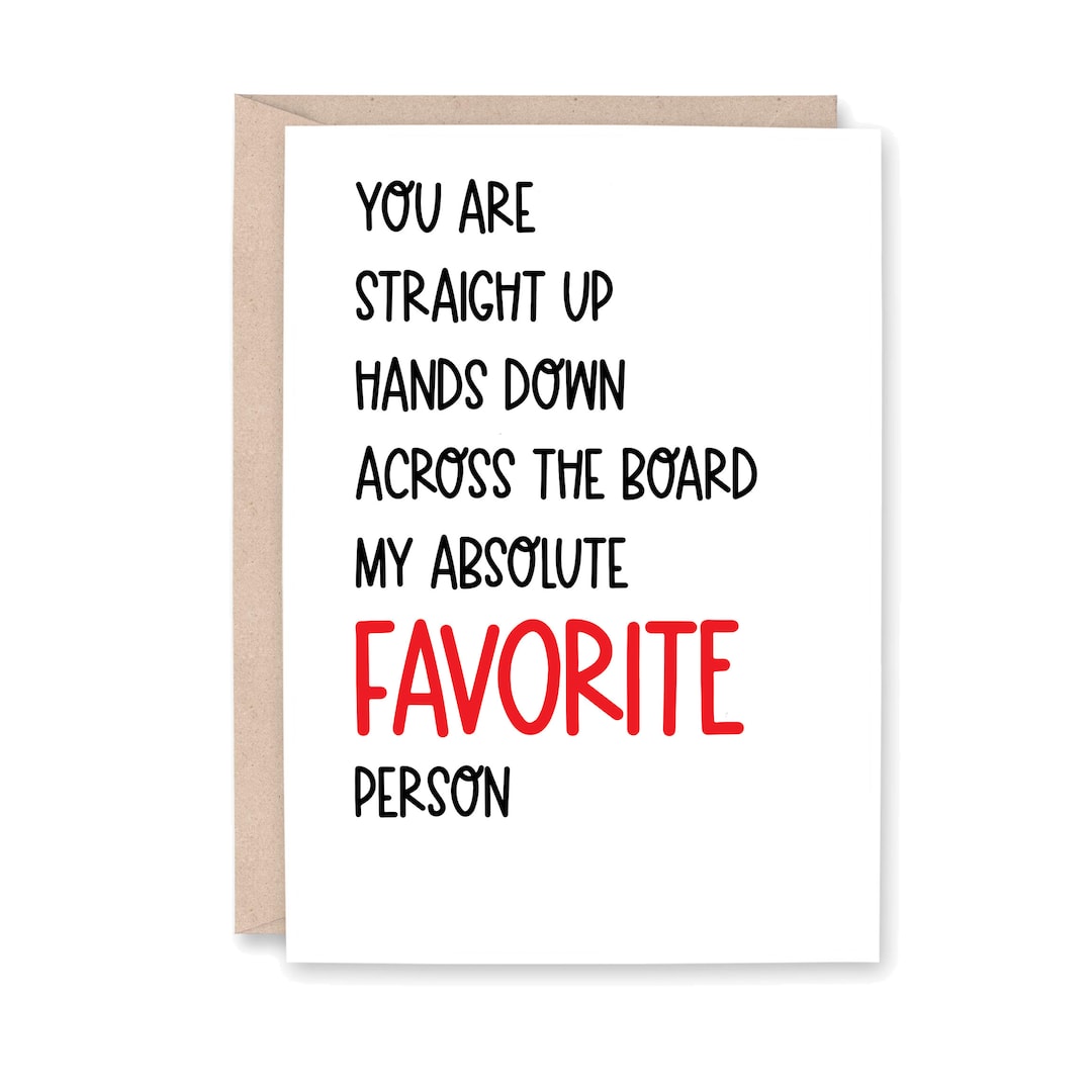 You Are My Favorite Person Card Card for Her Co-worker Card - Etsy