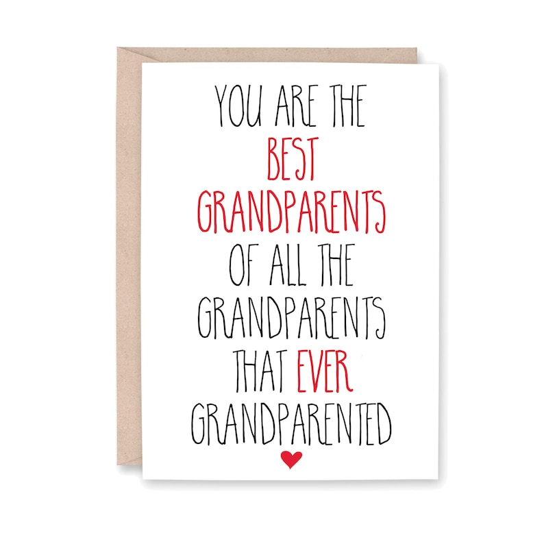Grandparent's Day Card, Funny Grandparent Card, Grandma Card, Grandpa ...