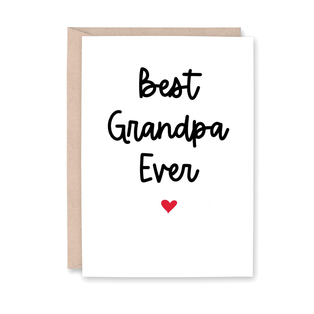 Best Grandpa Ever Card, Father's Day Card for Grandpa, Birthday Card ...