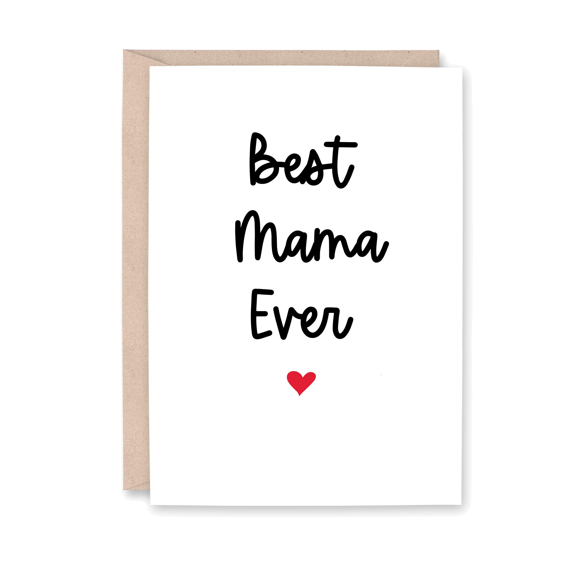 Best Mama Ever Card, Mom Birthday, Mother's Day Card for Mom, Birthday ...