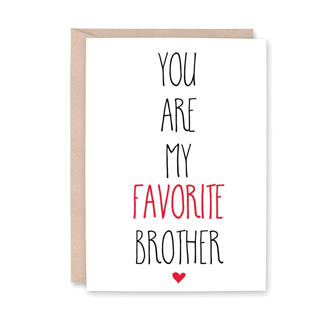 Brother Birthday Card, Funny Brother Thank You Card, Brother Birthday ...