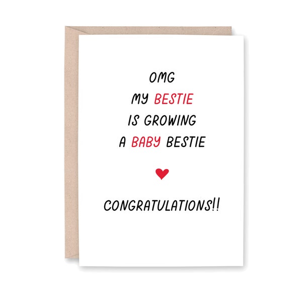 Best Friend Baby Shower Card - Etsy