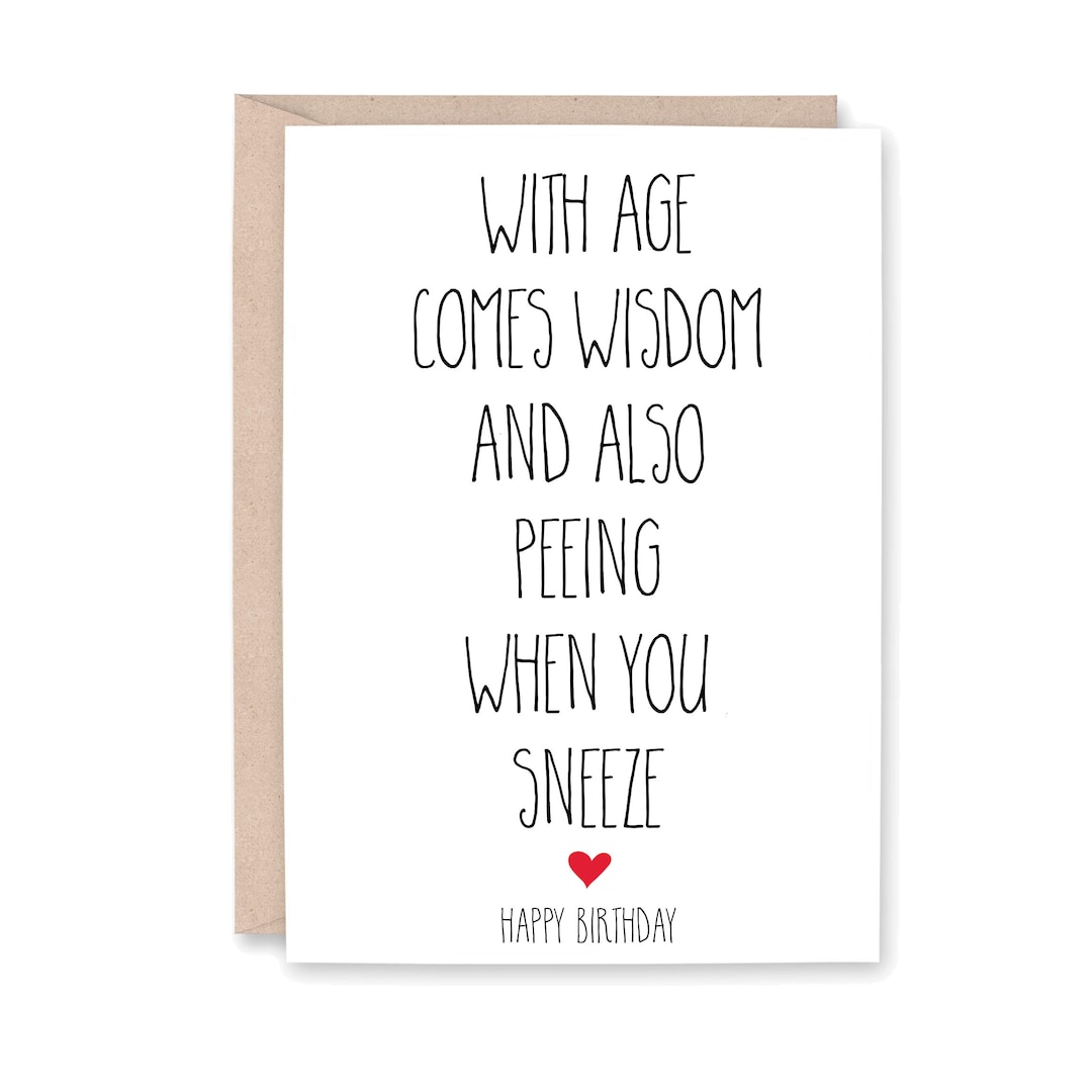 Funny Old Birthday Card, Funny Birthday Card for Her, Old Lady Birthday ...