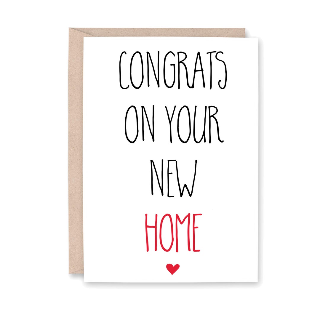 Congrats on Your New Home, New Home Card, Housewarming Card, Move in ...