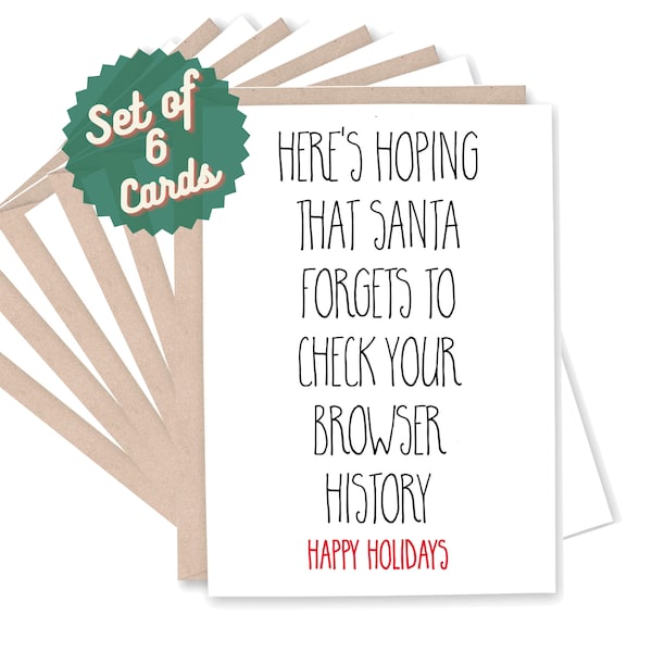 Funny Santa Card - Etsy