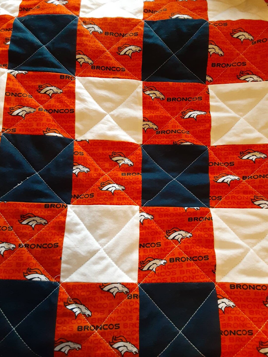 Denver Broncos Full Size Quilt - Etsy