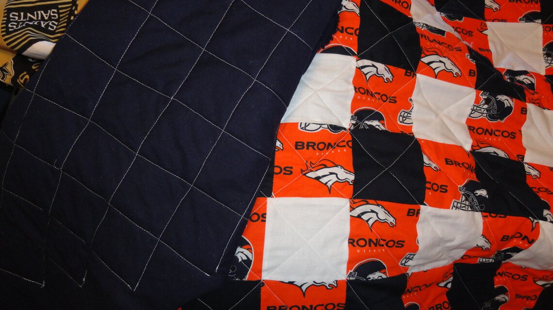 Denver Broncos Full Size Quilt - Etsy