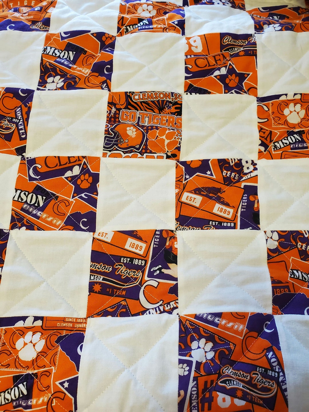 Clemson Tigers Full Size QUILT - Etsy