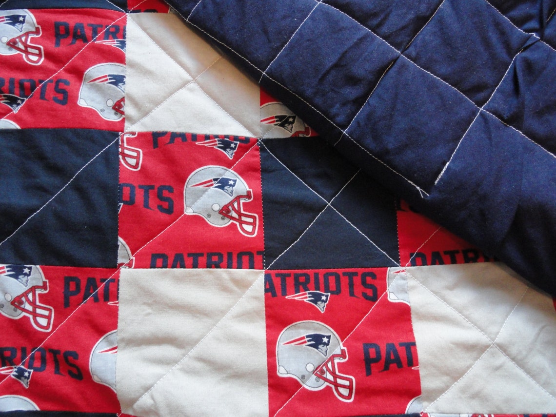 New England Patriots Full Size Quilt - Etsy