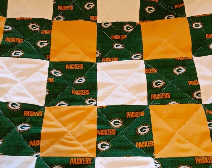 Green Bay Packers Full Size Quilt - Etsy