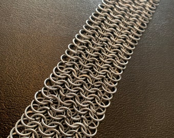 Steel Chainmail Bracelet | Etsy